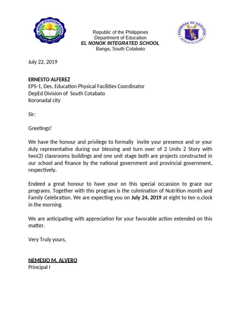 Letter To DPWH | PDF | Wellness