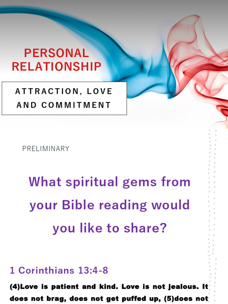 Personal Relationship Attraction Love and Commitment | PDF | Love ...