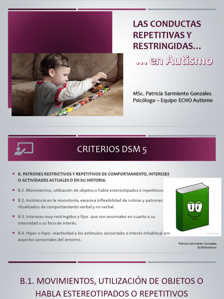 Conductas Repetitivas en Autismo | PDF | Espectro autista | Comportamiento