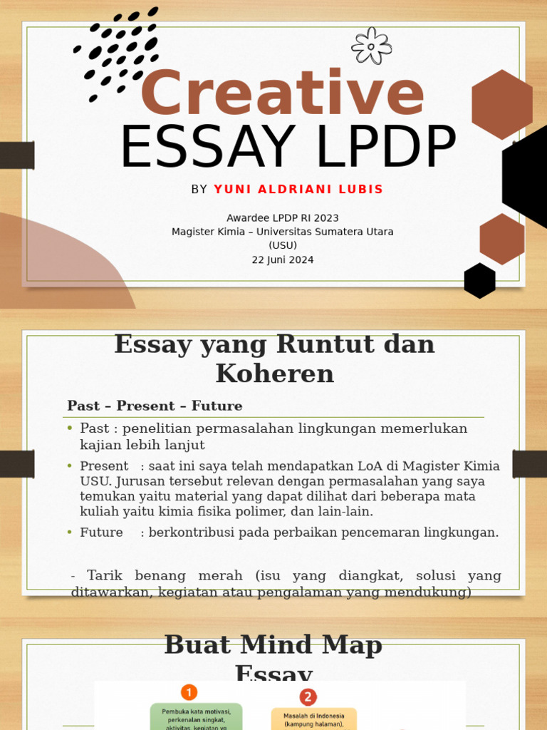 Yuni Al - Essay LPDP Materi Saung LPDP | PDF