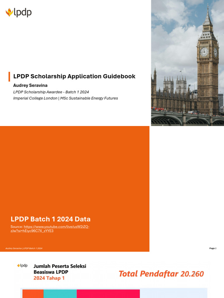 LPDP Sharing Audrey Seravina - Part 1 | PDF | Policy | Renewable Energy