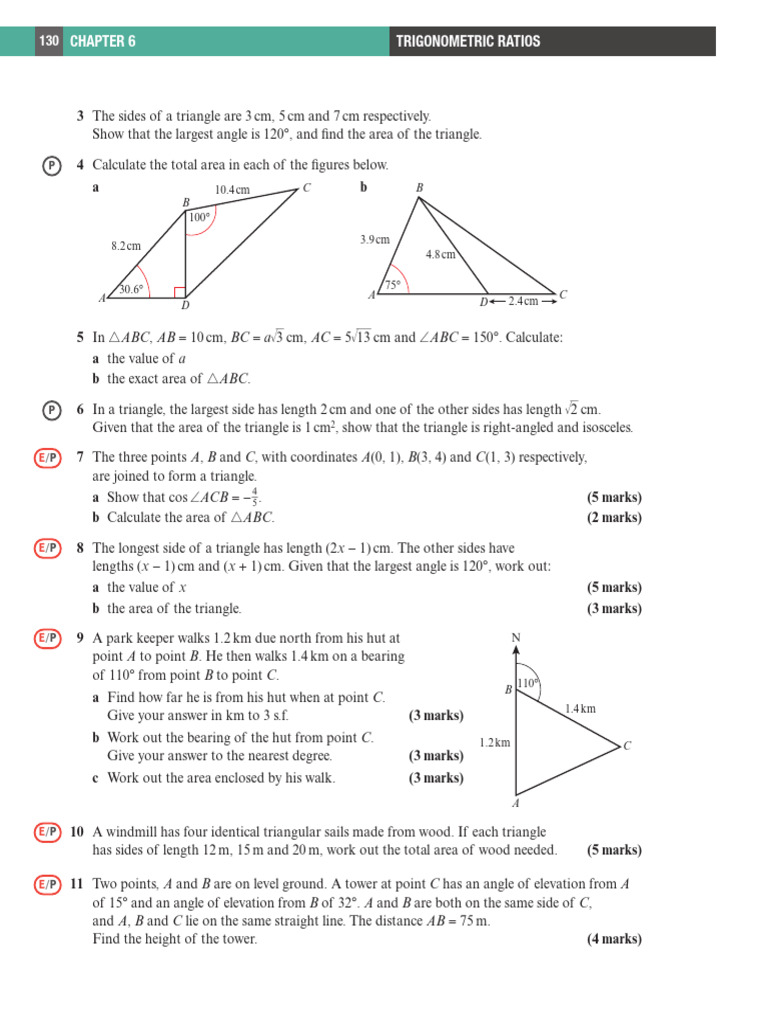 Worksheet To Print Trigonometry | PDF | Triangle | Trigonometry