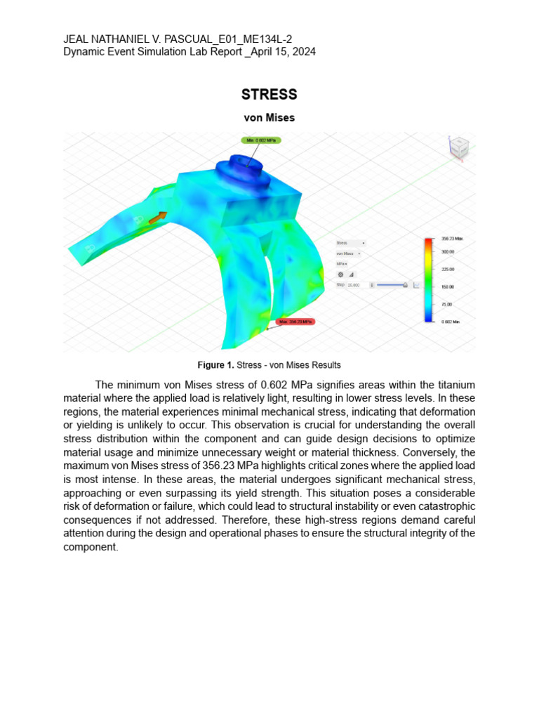 Pascual - E01 - ME134L-2 - Dynamic Event Lab Report | PDF | Deformation ...