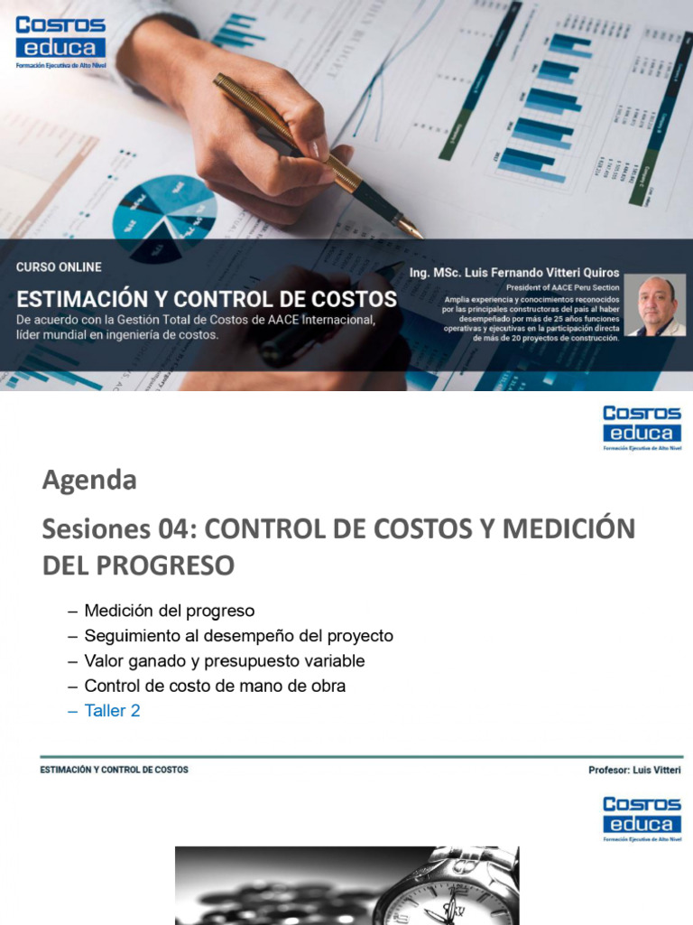 Presentacion Sesion 4 - Control de Costos y Medición Del Progreso | PDF