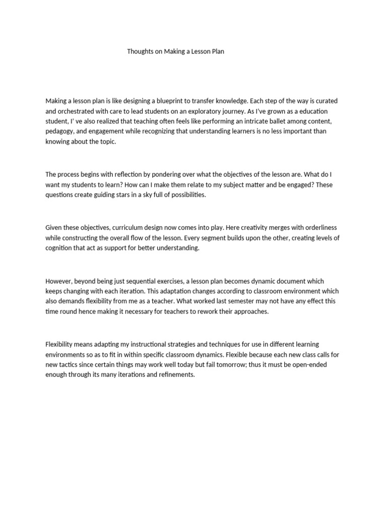 Narrative&Reflective Essay | PDF