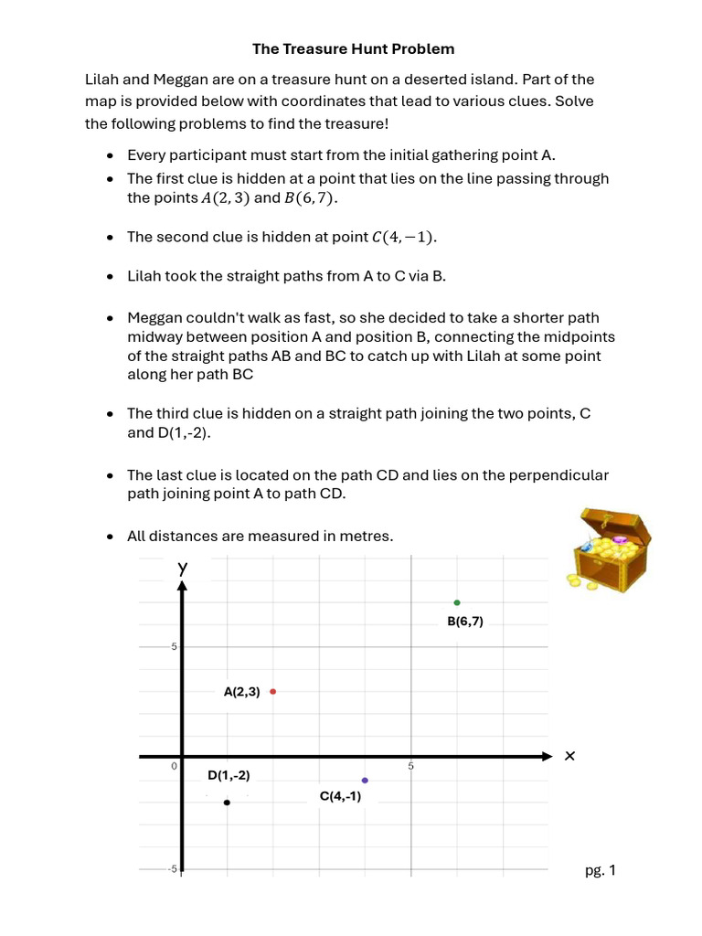 Practice Task Treasure Hunt | PDF | Circle | Classical Geometry