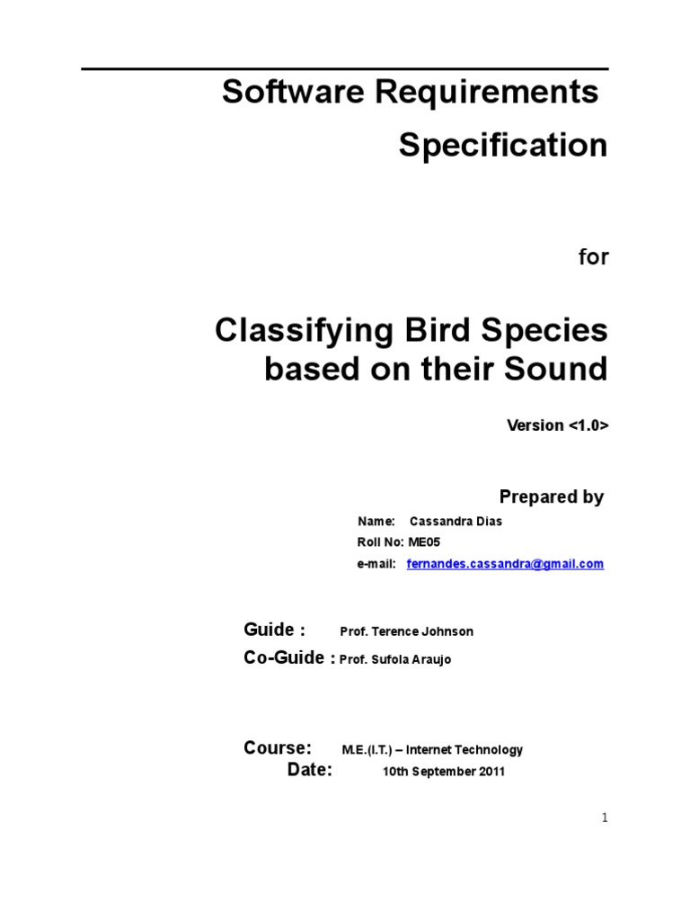Srs Project Pdf Statistical Classification Inputoutput