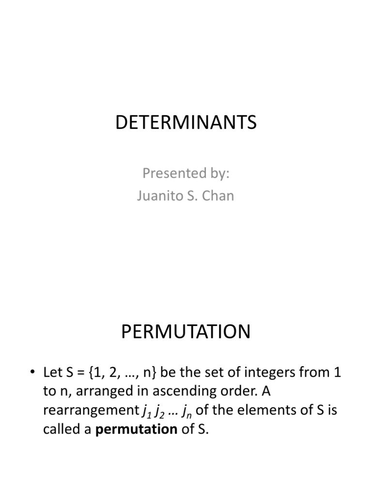 Determinants | PDF | Determinant | System Of Linear Equations