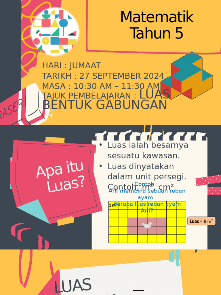 PDPC Mat Tahun 5 Luas Bentuk Gabungan | PDF | Mathematics | Science