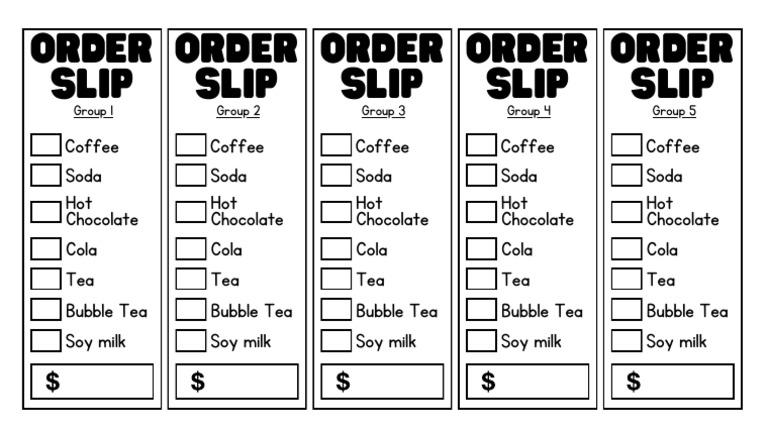 Order Slip | PDF