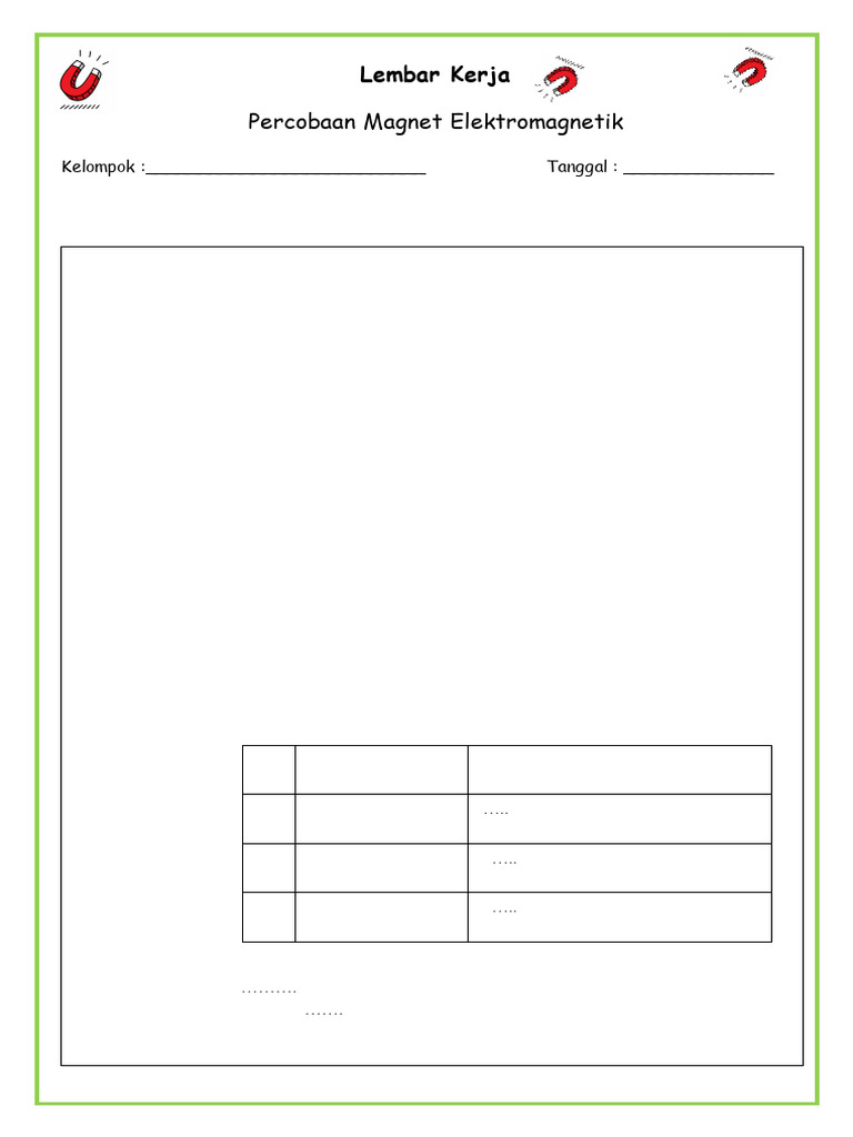 LKPD Percobaan Membuat Magnet 1 | PDF