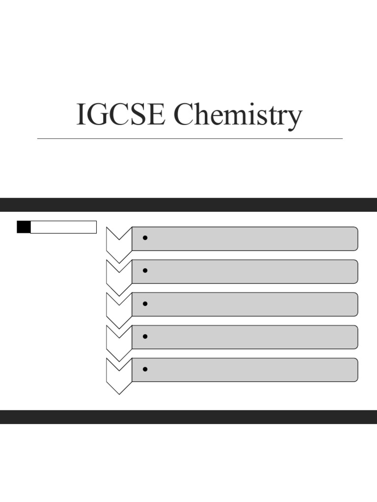 IGCSE Chapter 8 - The Periodic Table of Elements (30 August 2024) | PDF ...