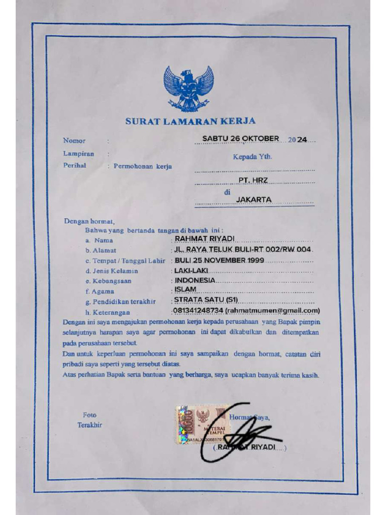 Berkas Rahmat Riyadi | PDF