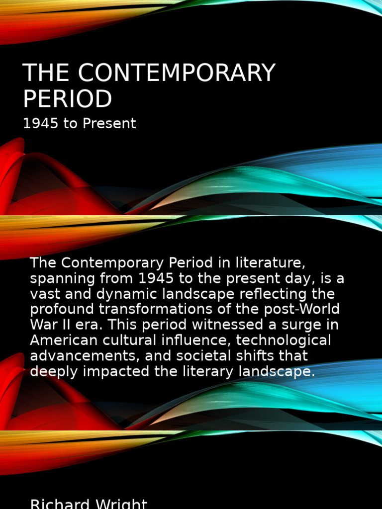 Contemporary Literature Since 1945 | PDF