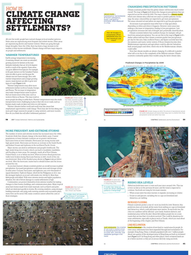 Nelson Chapter 2 How Climate Change Affecting Settlements | PDF ...