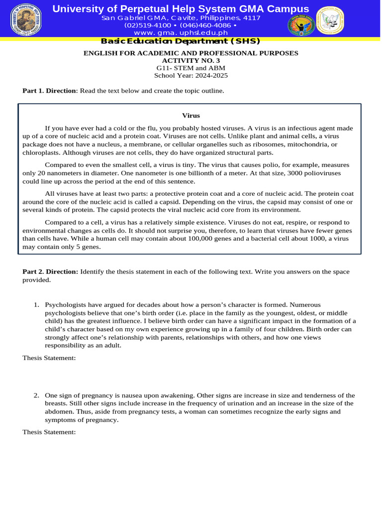 Eapp Activity No. 3 | PDF | Virus | Cell (Biology) Eapp Activity No. 3 | PDF | Virus | Cell (Biology)