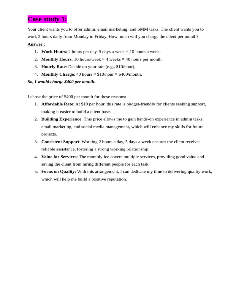Case Study 1 Pdf Business