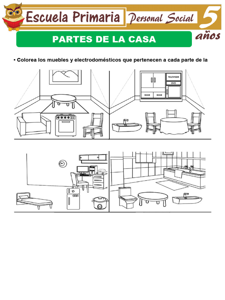 Partes de La Casa para Ninos de Cinco Anos | PDF
