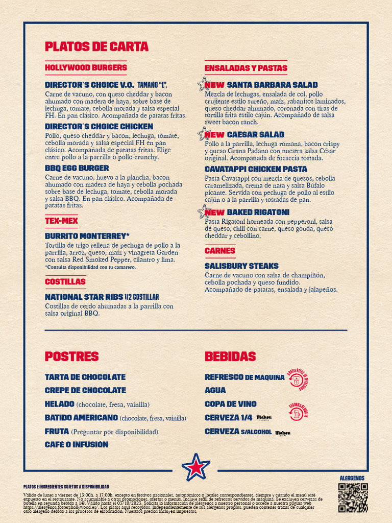 MENU Estrella | PDF | Salsa | Parilla