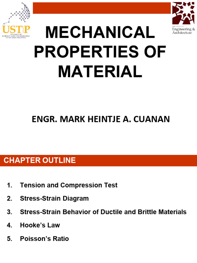 Lec02 - Mechanical Properties | PDF | Deformation (Engineering) | Ductility