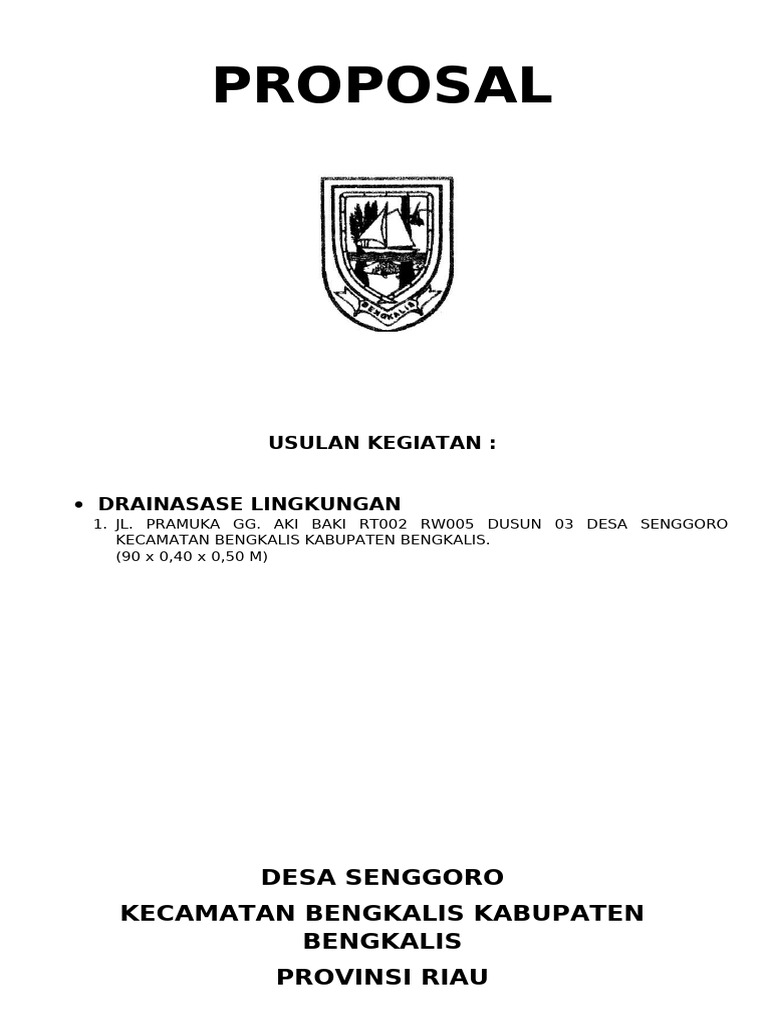 Format Proposal Perkim Aki Baki | PDF
