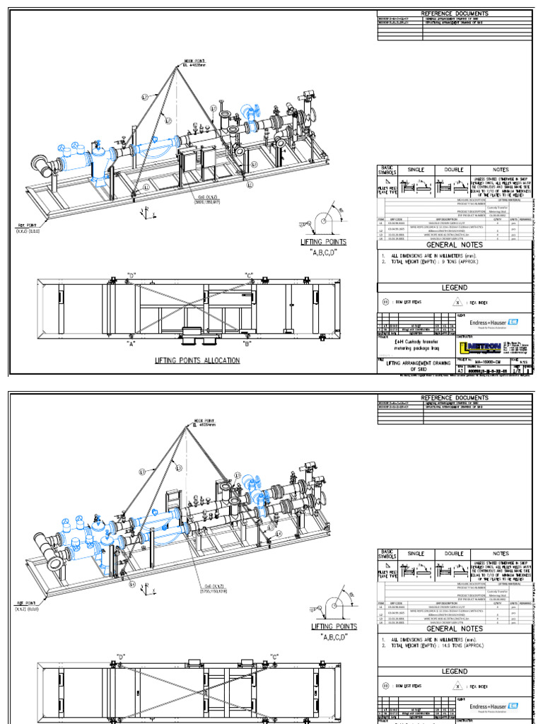 2.1-Lifting Arrangement Drawing of Skid | PDF