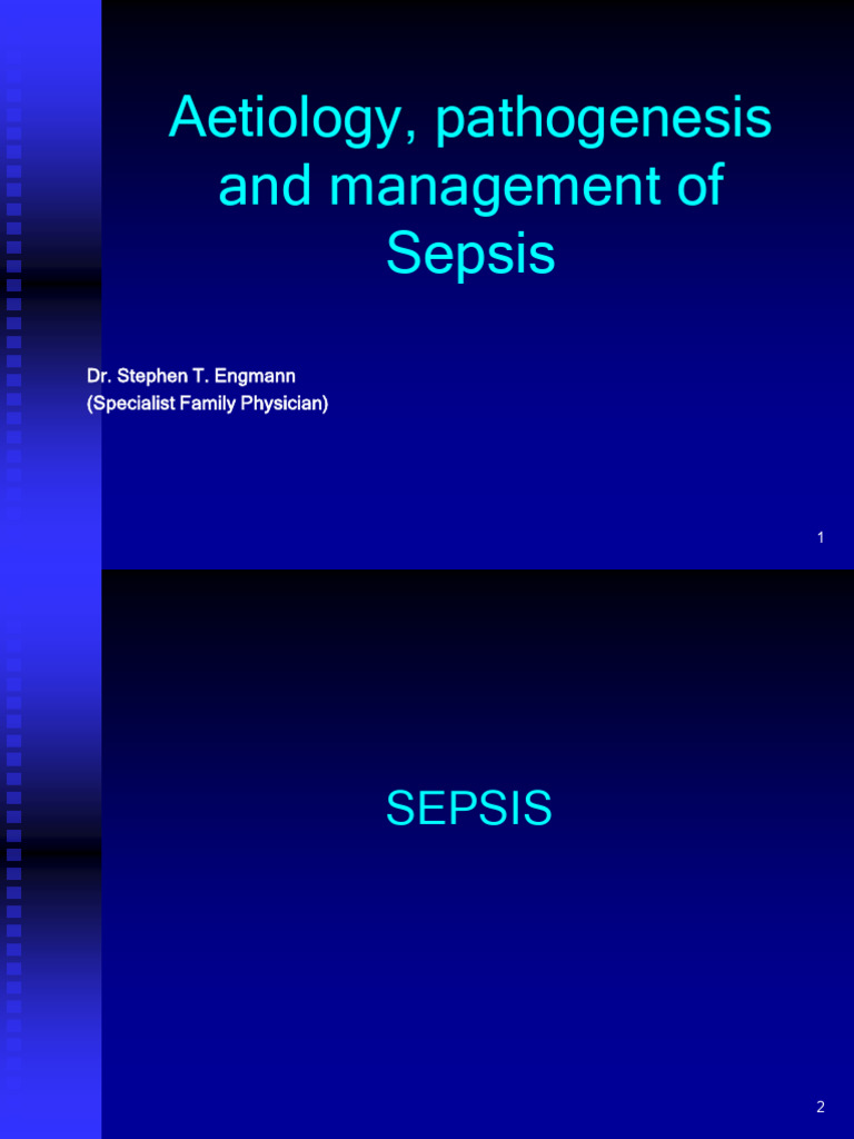 Aetiology, Pathogenesis and Management of Sepsis | PDF | Sepsis | Shock ...