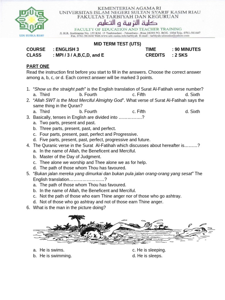 Soal Uts 2022 | PDF | Thou
