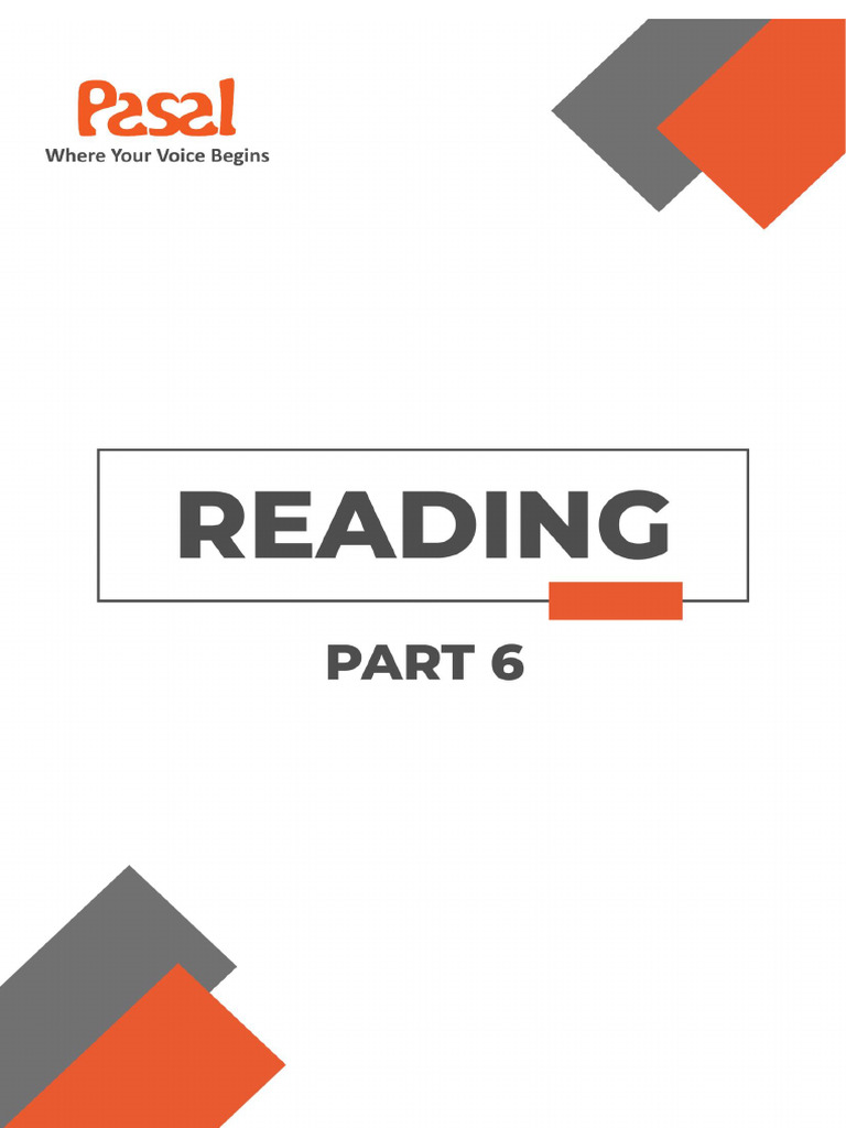 READING PART 6 | PDF | Inventory