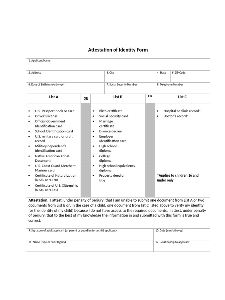 Identity Verification Form Guide | PDF | Identity Document | Government ...