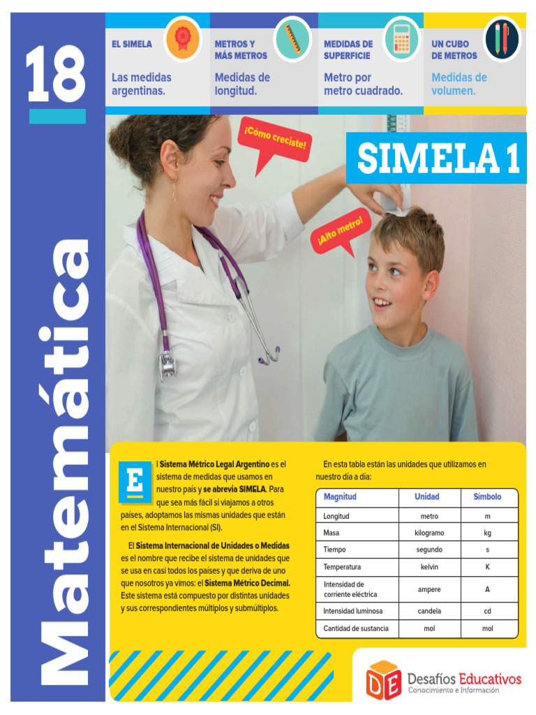 18 Matemática - Simela - Metro - Medidas - Desafíos Educativos | PDF | Sistema Internacional de ...