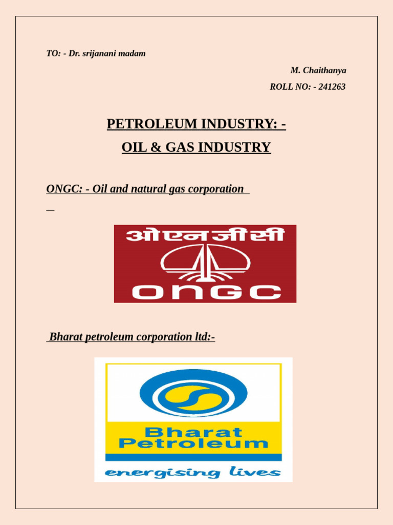 ONGC & Bharat Petroleum 241263 | PDF | Fossil Fuels | Hydrocarbons