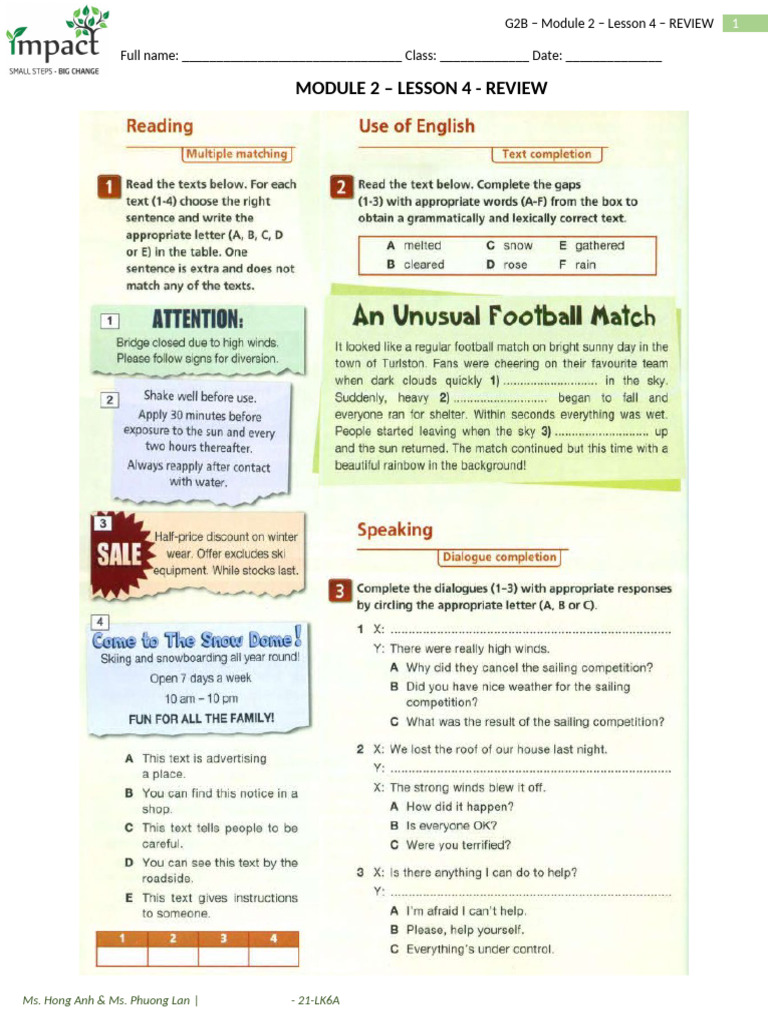 08.G2B02 - Module 2 - Lesson 4 | PDF