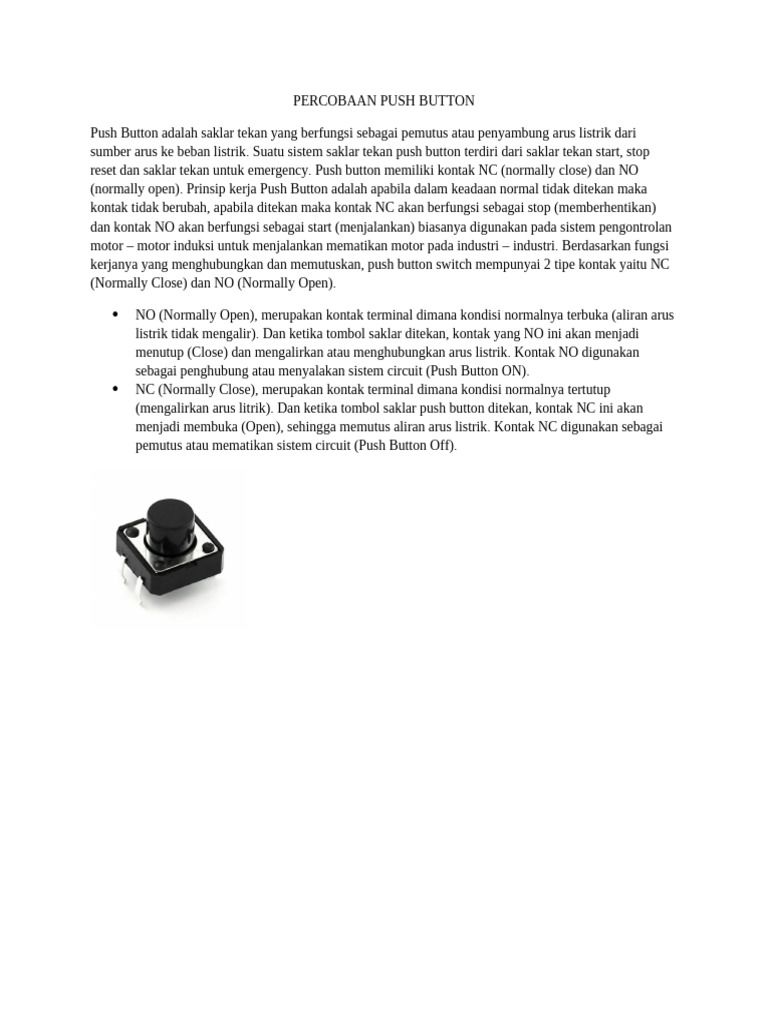 Percobaan Push Button | PDF