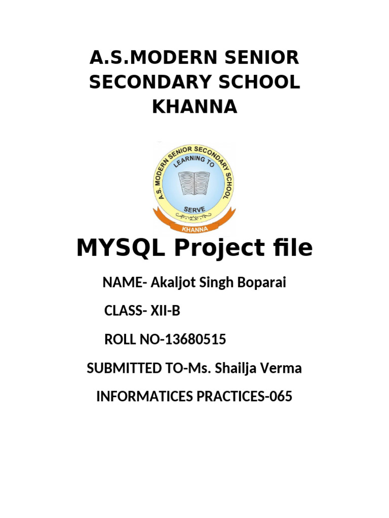 Mysql Front | PDF