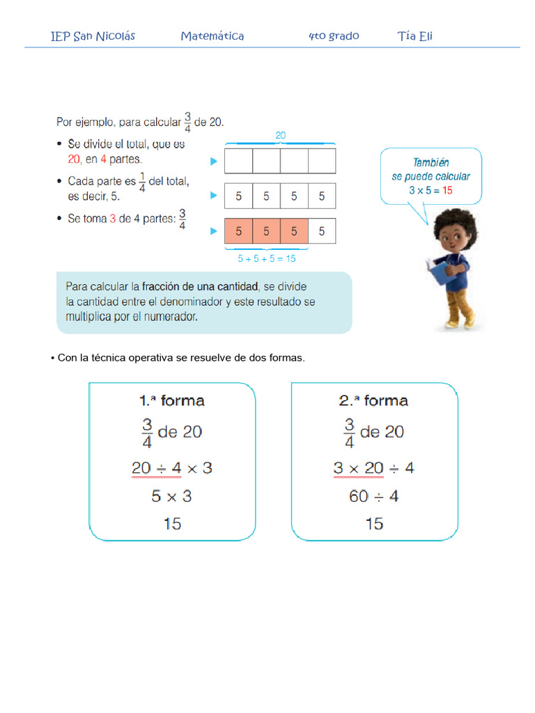 Fraccion de Una Cantidad | PDF