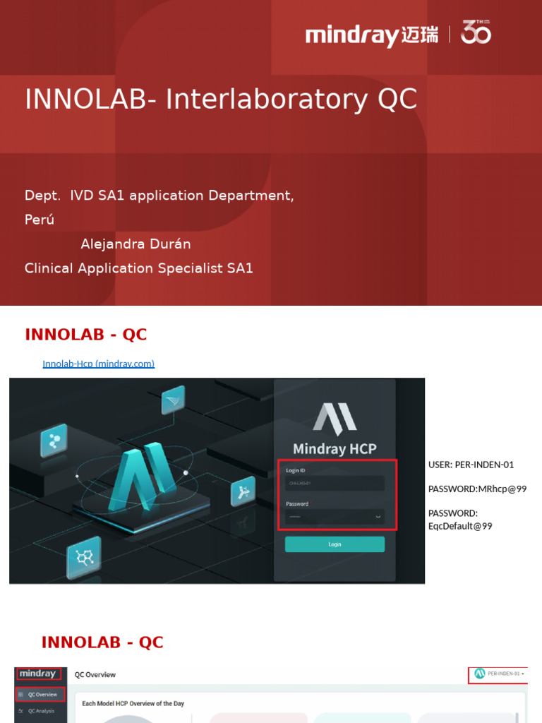 Innolab Interlaboratory QC Mindray | PDF | Informática