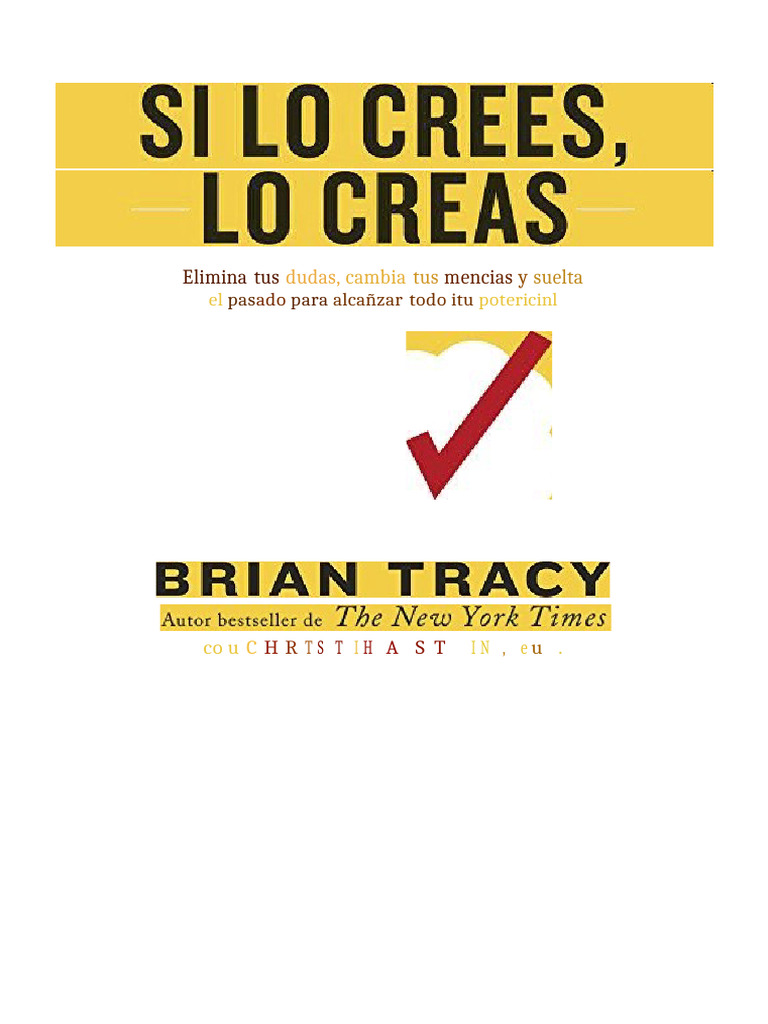 2018 Si Lo Crees Lo Creas If You Believe You Believe by Brian Tracy ...