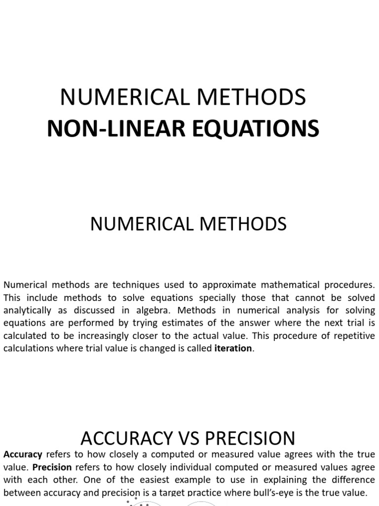 M3 Non Linear Equations | PDF | Numerical Analysis | Accuracy And Precision