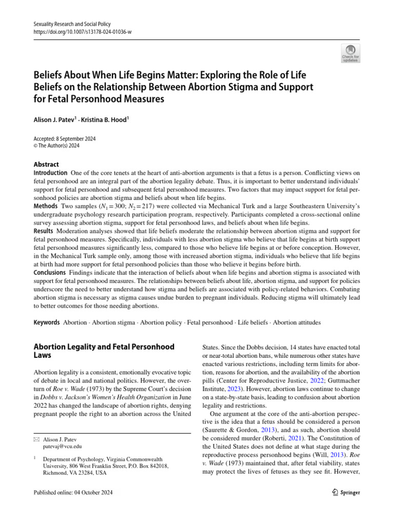 Life Article | PDF | Abortion | Abortion In The United States