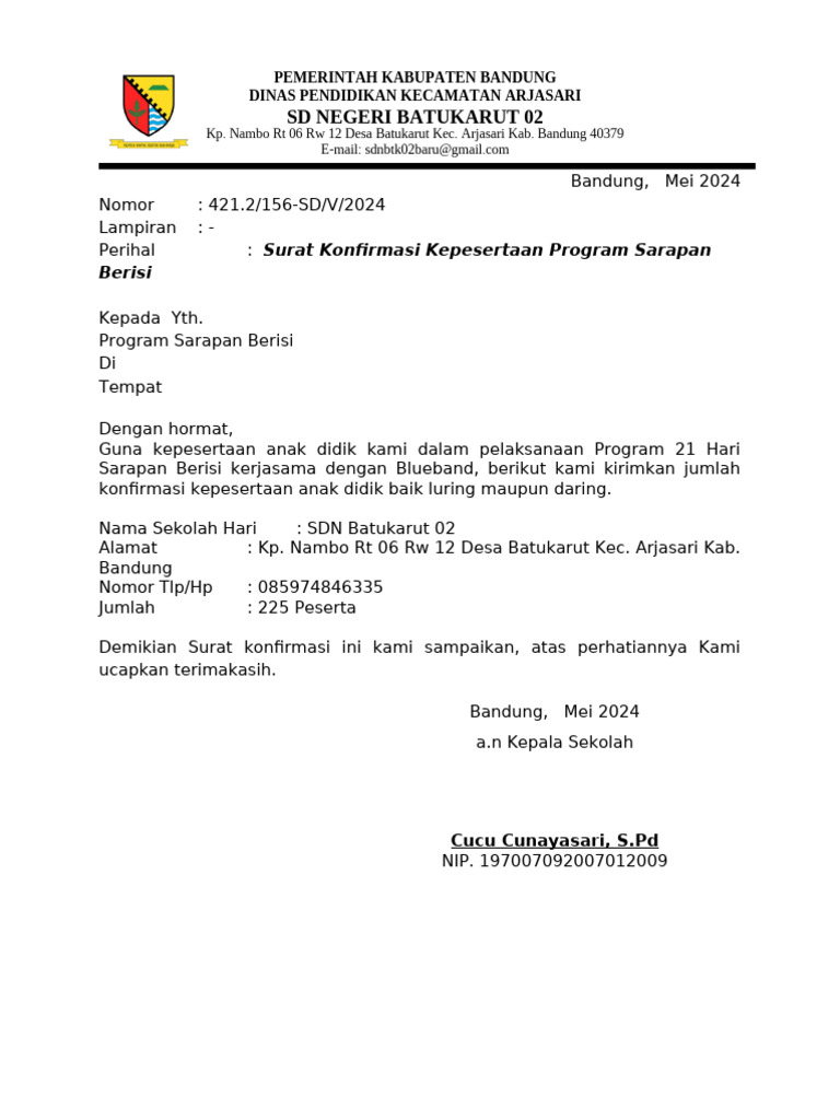 Format Bast Blueband Sekolah-1 | PDF