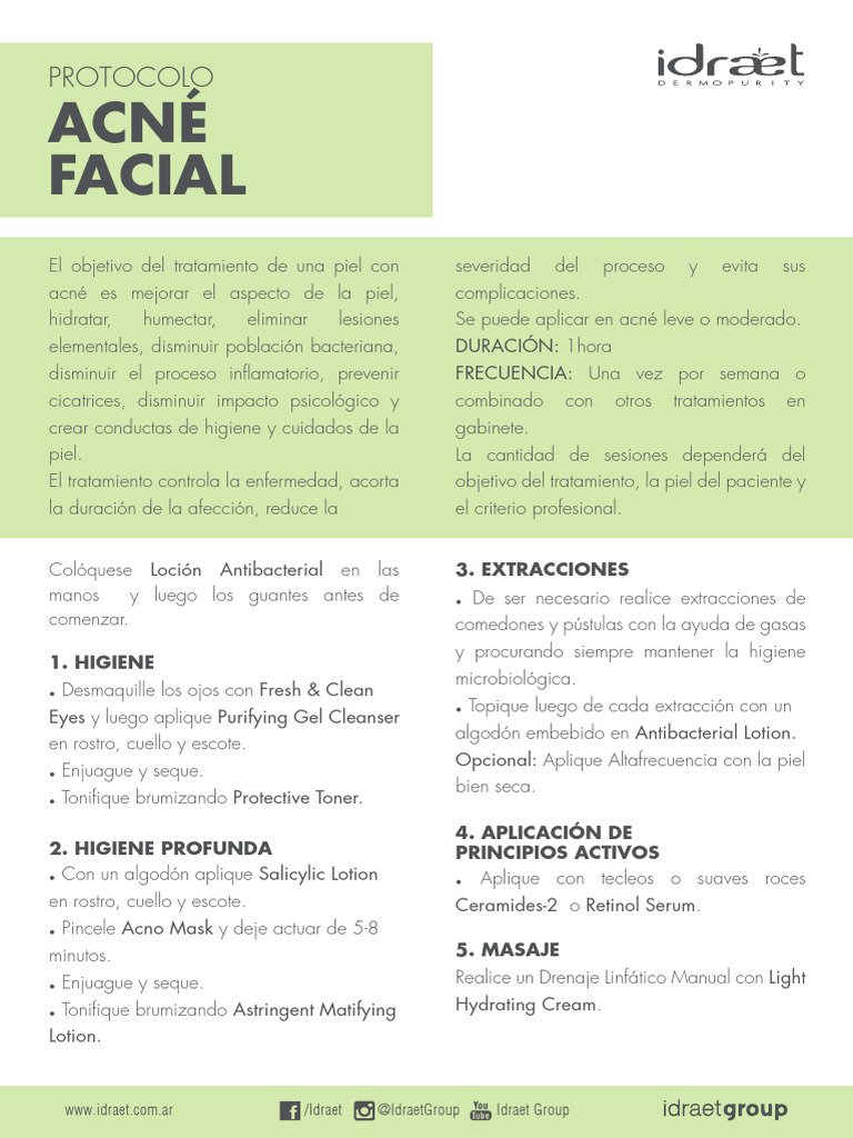 Protocolo Facial para Acné | PDF | Protector solar | Enfermedades y trastornos