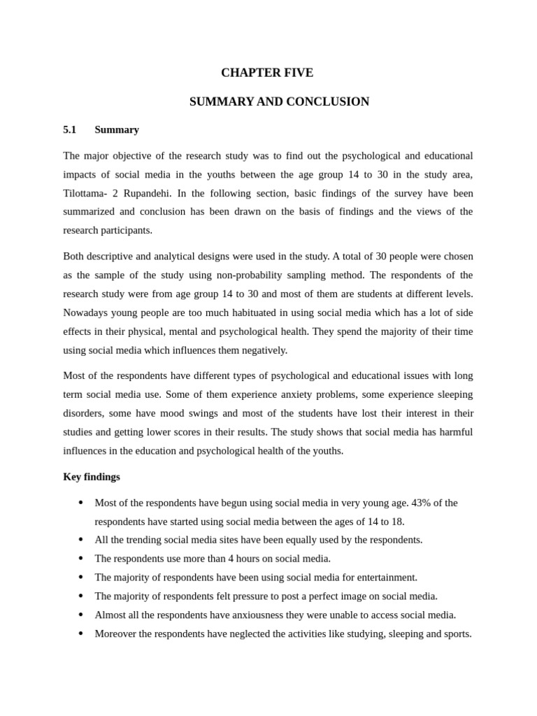 Summary & Conclusion | PDF | Mental Health | Mood (Psychology)