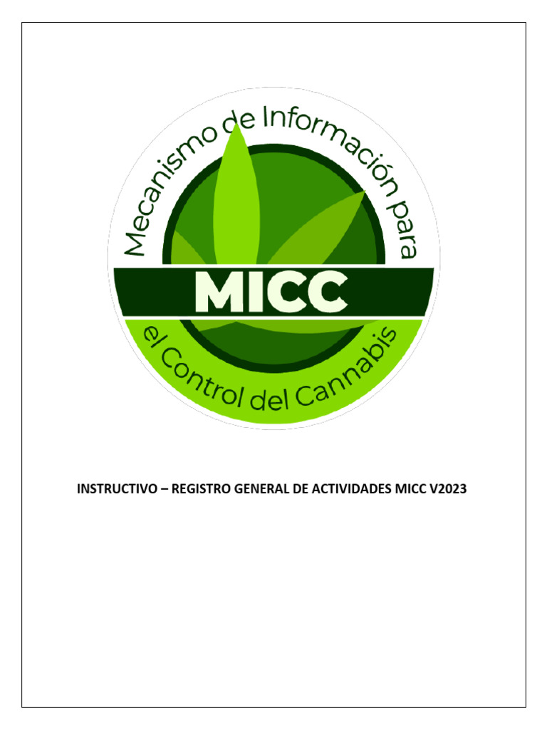 Registro de Actividades MICC 2023 | PDF | Cannabis (Droga) | Siembra