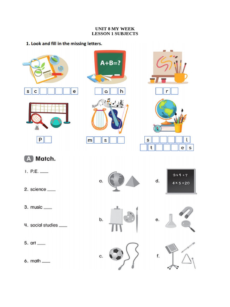 Extra Unit 8 - Lesson 1 | PDF