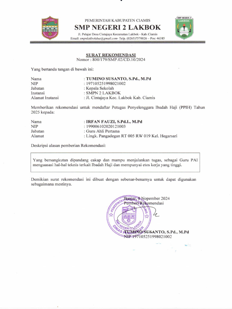 Rekomendasi Irfan | PDF