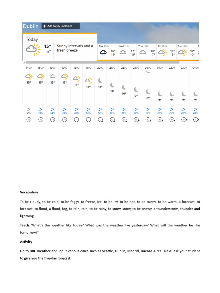 Talking About The Weather | PDF | Science & Mathematics
