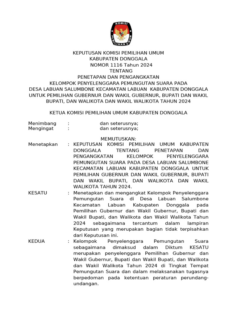 Baca Keputusan KPPS | PDF