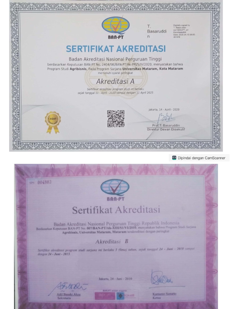 Sertifikat Akreditasi PSA | PDF