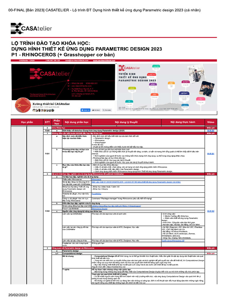 00-FINAL -Bản 2023- CASATELIER - Lộ trì... ign 2023 (cá nhân) full | PDF